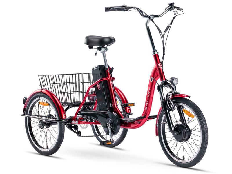 GALAXY Električni tricikl 20" VIGO (250W 36V/10.4Ah lithium) crvena