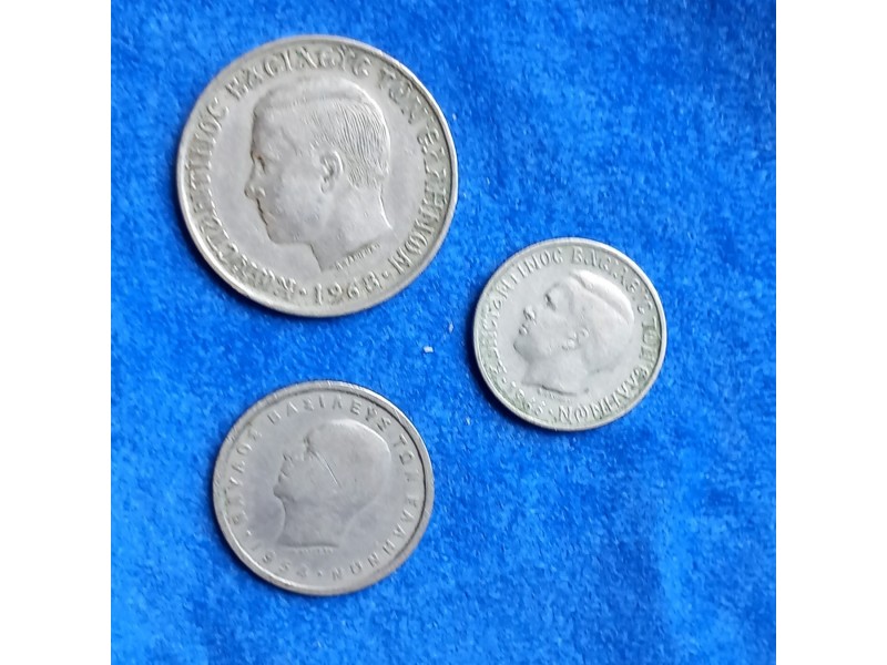 3 kovanice Grčje drahme LOT