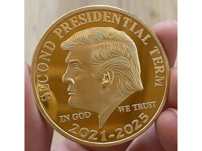 DONALD TRUMP - Komemorativni novčić 40 mm u KAPSULI