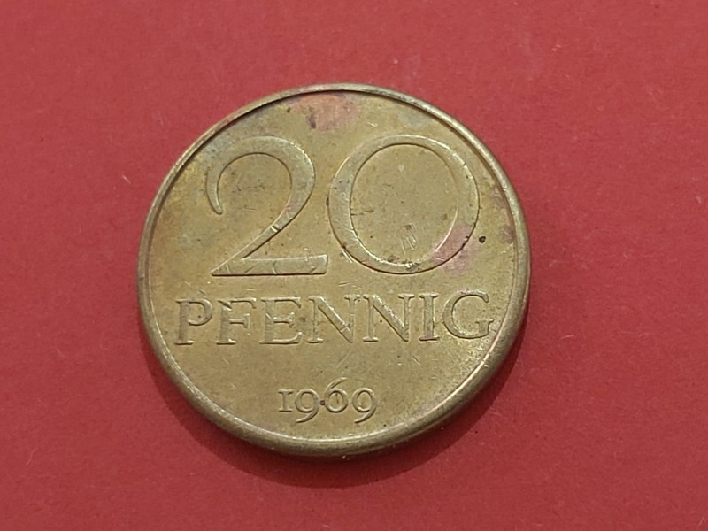 DDR - 20 pfennig 1969 god