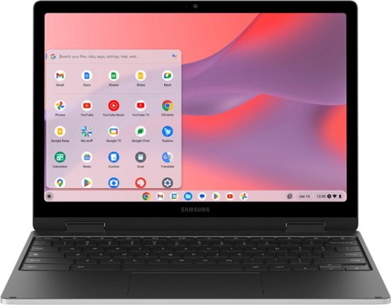 Samsung - Galaxy Chromebook 2 360 12.4" LED 2-in-1 Touch Screen Laptop - Intel Celeron- 4GB Memory -Intel UHD Graphics- 128GB - Silver