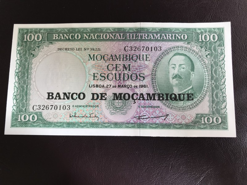 MOZAMBIK 100 ESCUDOS.1961. UNC.