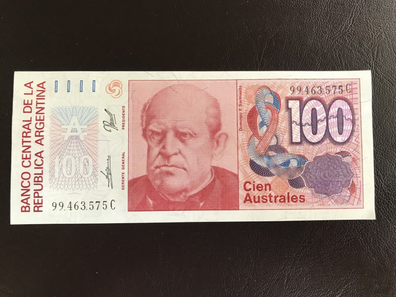 ARGENTINA 100 AUSTRALES. UNC.