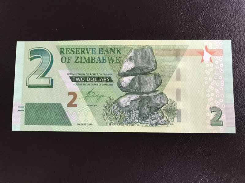 ZIMBABVE 2 DOLARA. UNC.2019.