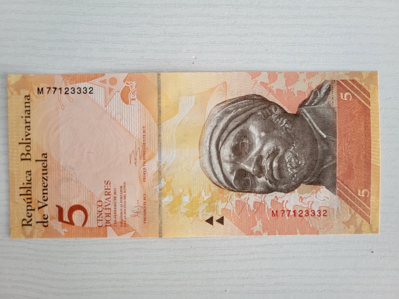 Venecuela, 5 bolivara, 2011, UNC