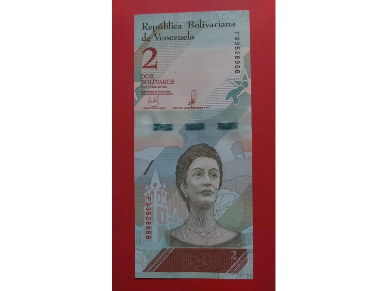 2 bolivares 2018 god Venecuela UNC