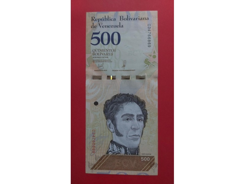 500 bolivares 2018 god Venecuela UNC