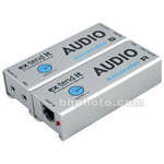 Gefen AUD-1000 Stereo Analog Bidirectional Audio Extender, Sender With Receiver - Transfers Signals Over Network Cables