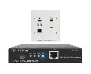 Shinybow SB-6353T/R HDMI HDBaseT Wall Plate Transmitter and Receiver Kit with PoH