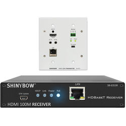 Shinybow SB-6353T/R HDMI HDBaseT Wall Plate Transmitter and Receiver Kit with PoH