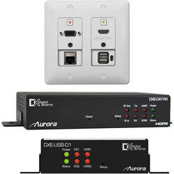 Aurora Multimedia 2 Input HDBaseT Wall Plate Bundle (White)