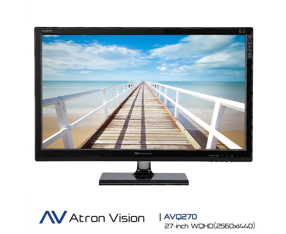 Atron Vision Professional Gaming Monitor AVQ270S. WQHD (2560X1440) 27-inch Virtual 4K, 4ms, Flicker Free