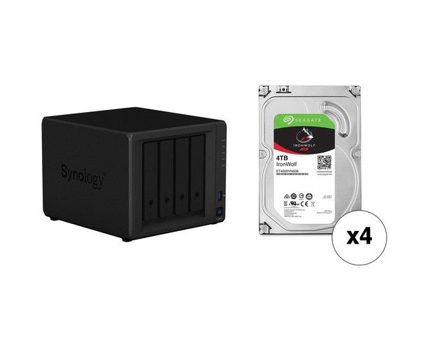 Synology DiskStation 16TB DS418 NAS Enclosure Kit with Seagate NAS Drives (4 x 4TB)