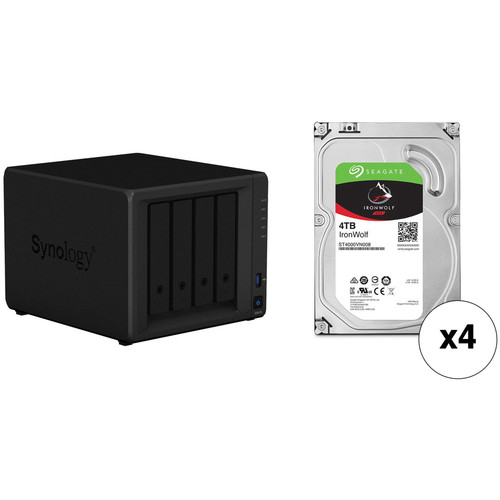 Synology DiskStation 16TB DS418 NAS Enclosure Kit with Seagate NAS Drives (4 x 4TB)