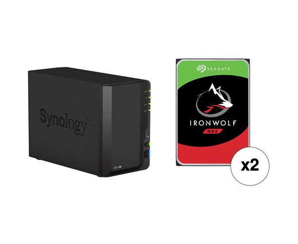 Synology DiskStation 20TB DS218+ 2-Bay NAS Enclosure Kit with Seagate NAS Drives (2 x 10TB)