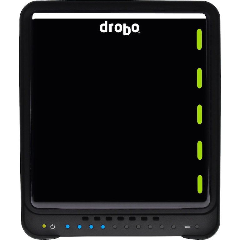 Drobo 5-Bay Nas Dual Gigabit Ethernet With 128G Msata 5 Year Drobocare And 10Tb (5X2Tb Hdd)