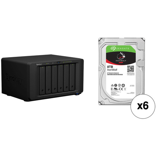 Synology DiskStation DS1618+ 24TB 6-Bay NAS Enclosure Kit with Seagate NAS Drives (6 x 4TB)