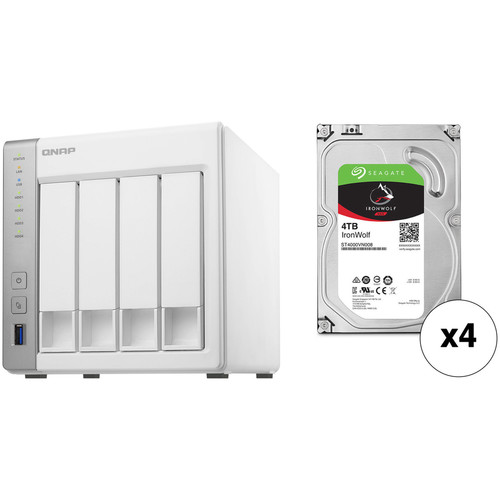 QNAP TS-431P 40TB 4-Bay NAS Enclosure Kit with Seagate NAS Drives (4 x 10TB)