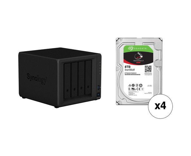 Synology DiskStation 32TB DS418play NAS Enclosure Kit with Seagate NAS Drives (4 x 8TB)