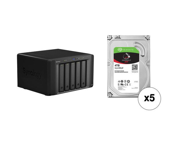 Synology DiskStation 40TB DS1019+ 5-Bay NAS Enclosure Kit with Seagate NAS Drives (5 x 8TB)