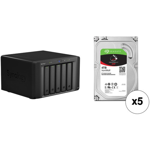 Synology DiskStation 40TB DS1019+ 5-Bay NAS Enclosure Kit with Seagate NAS Drives (5 x 8TB)