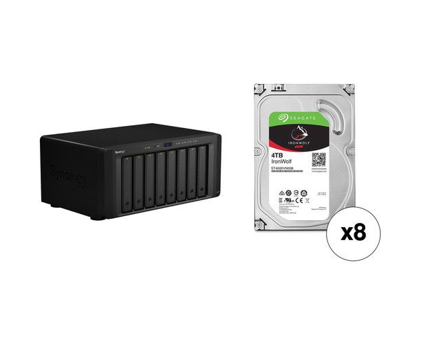 Synology DiskStation DS1817 32TB 8-Bay NAS Enclosure Kit with Seagate NAS Drives (8 x 4TB)