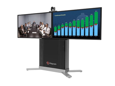 Polycom Group 500 Dual 65" Display Media Center - 2RT65