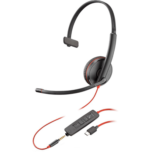 Plantronics Blackwire 3215 USB Type-C Corded Monaural UC Headset