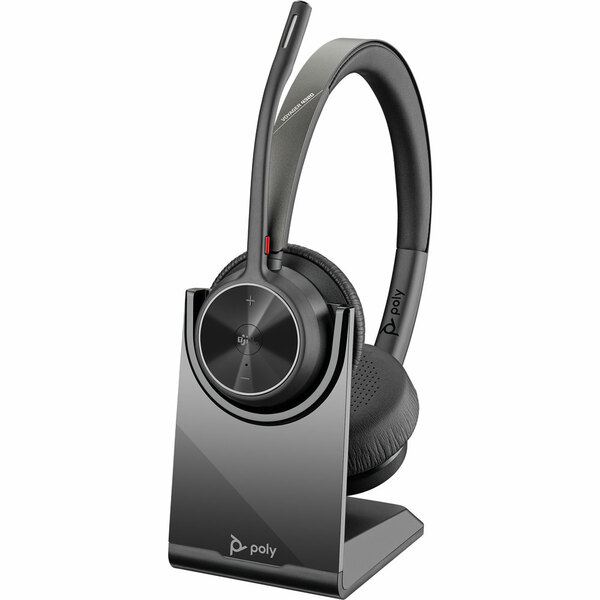 Plantronics Voyager 4320 UC Microsoft Teams Bluetooth Headset, USB-C, Charge Stand