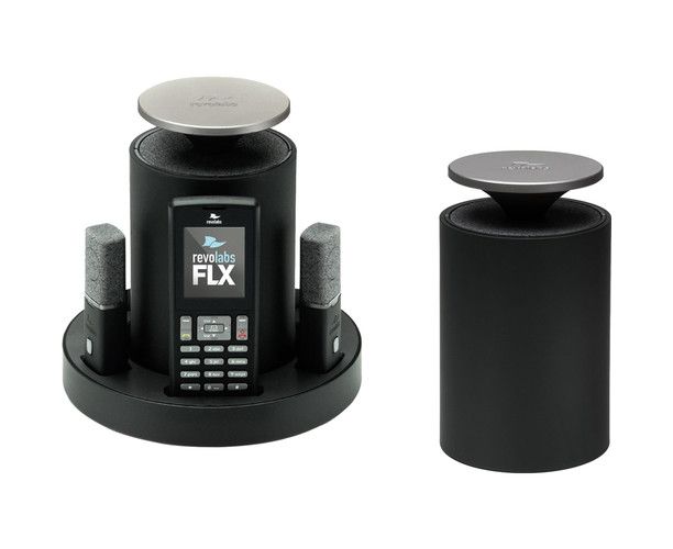 Revolabs FLX2-200 Dual POTS Wireless Conference System with 2 Omnidirectional Mics, 2 Speakers, and 2 Charging Trays