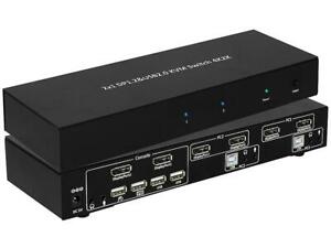 Bytecc 2x1 DP 1.2 & USB 2.0 KVM Switch 4K2K Support DP++