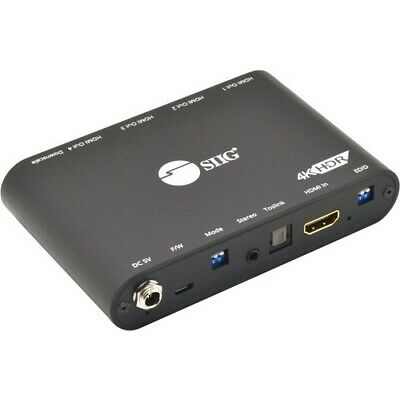 Siig 4-port HDMI 2.0 Splitter with Built-in & User Adjustable EDID