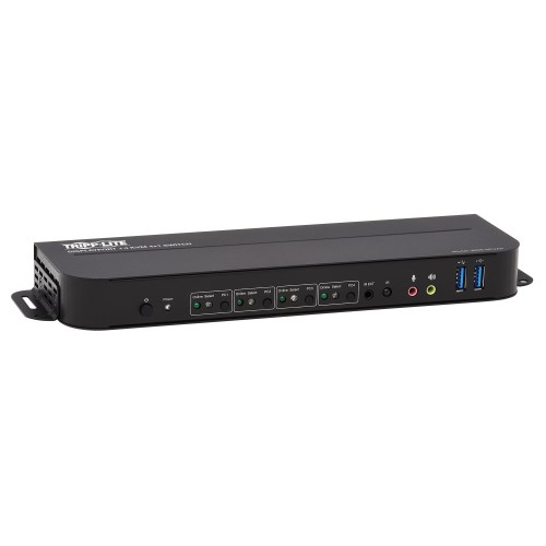 Tripp Lite 4-Port DisplayPort/USB KVM Switch 4K 60 Hz, HDR, HDCP 2.2, IR, DP 1.4, USB Sharing