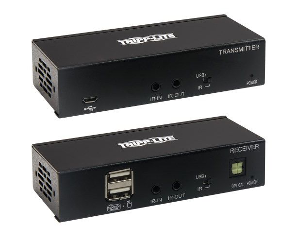 Tripp Lite DisplayPort over Cat6 Extender Kit, KVM Support, USB, 4K, DP1.2a, PoC, HDCP 2.2, 230 ft. (70 m), TAA