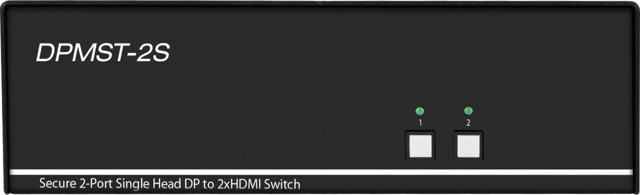 SmartAVI 2-Port single-head DP to 2xHDMI Secure KVM w/ audio