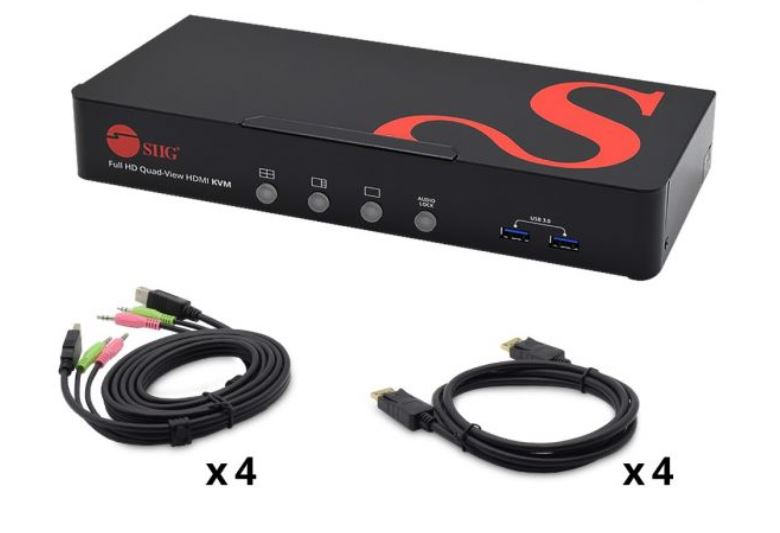 Siig Full HD Quad-View HDMI KVM MultiView Processor