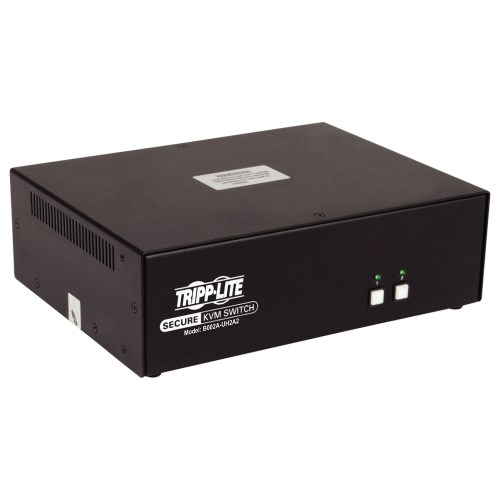 Tripp Lite 2-Port Dual-Monitor Secure KVM Switch, HDMI - 4K, NIAP PP3.0, Audio, TAA