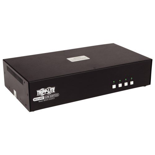 Tripp Lite 4-Port Dual-Monitor Secure KVM Switch, HDMI - 4K, NIAP PP3.0, Audio, CAC, TAA