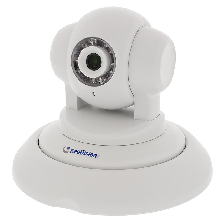 Geovision GV-PT220D 2M 1080P WDR, IR, Pan Tilt IP Cam, FREE 32 Ch NVR Software, POE and SD Card Slot (White)