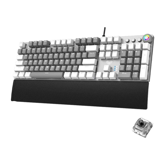 Tastatura Aula F2088 PRO, Mehanička, RGB, Siva