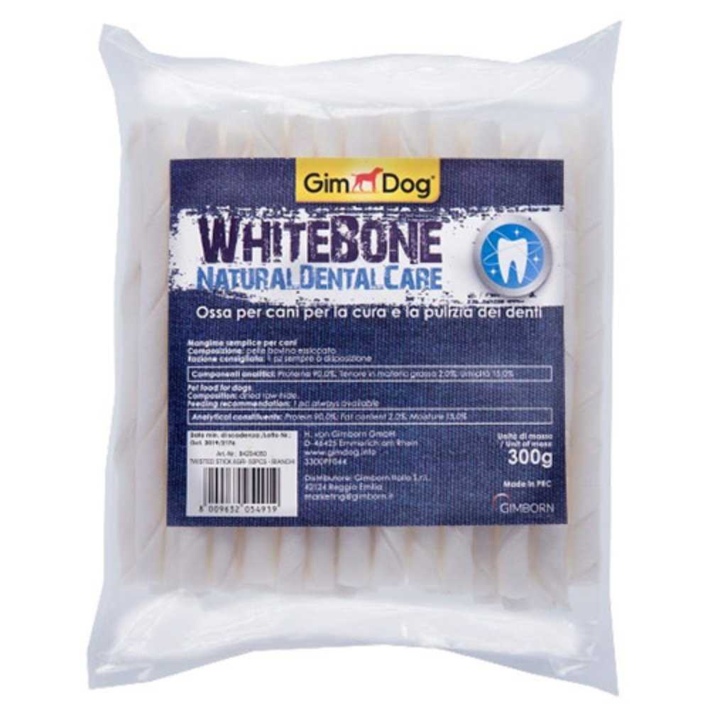 GimDog WhiteBone Sticks 50 komada - poslastica za pse 300g