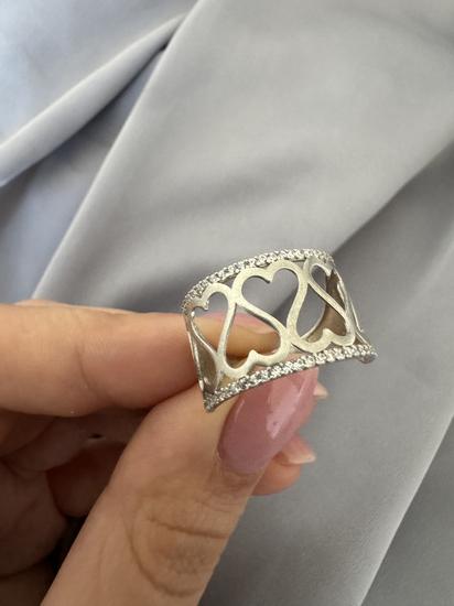 Srebrni prsten srca 19mm