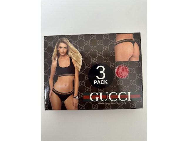 Gucci crveni zenski ves set tange bokserice top