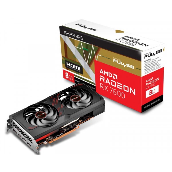 Sapphire AMD Radeon RX 7600 8GB 128bit PULSE RX 7600 GAMING OC 8GB (11324-01-20G) grafička karta