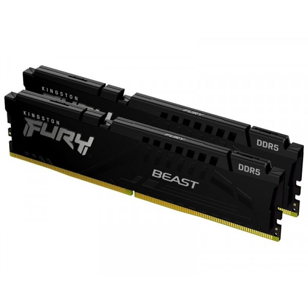 Kingston DIMM DDR5 64GB (2x32GB kit) 6400MT/s KF564C32BBEK2-64 FURY Beast Black EXPO