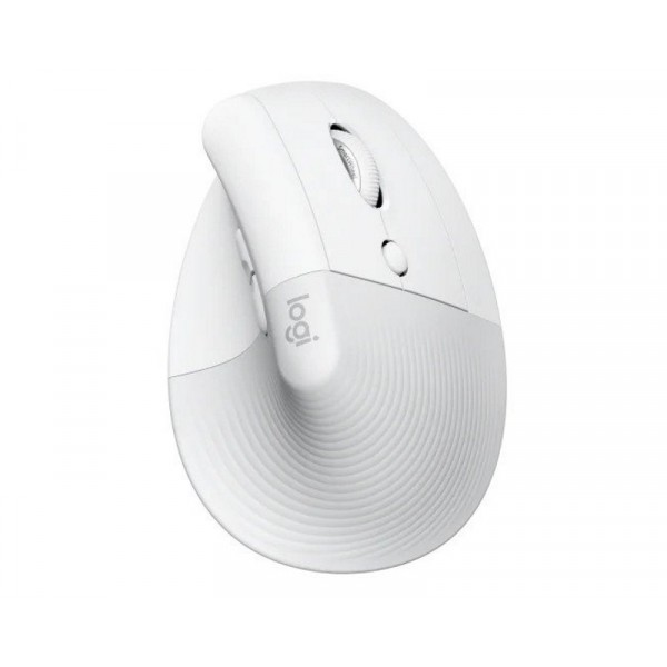 Logitech Lift Vertical Ergonomic Wireless miš beli