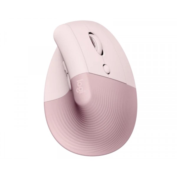 Logitech Lift Vertical Ergonomic Wireless miš roze