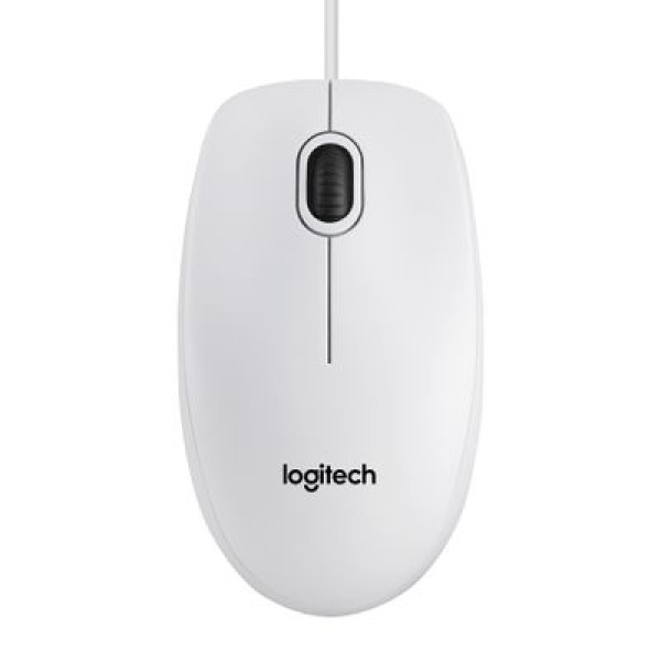 Logitech miš B100-beli