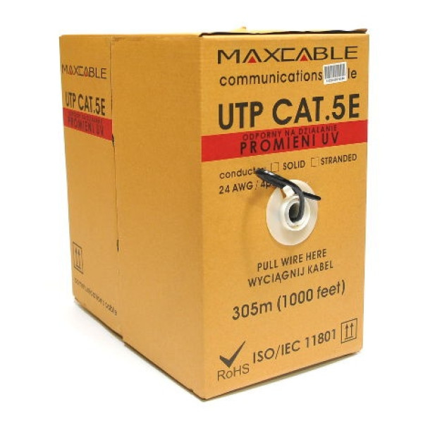 UTP Cable - Maxcable, cat. 5e, 305m, outdoor, CU, otporan na UV zračenje