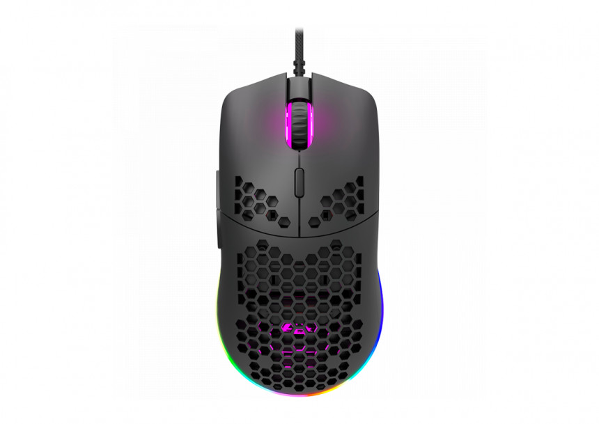 CANYON Puncher GM-11, Gaming Mouse with 7 programmable buttons, Pixart 3519 optical sensor, 4 levels of DPI and up to 4200, 5 million times key life, 1.65m Ultraweave cable, UPE feet and colorful ...